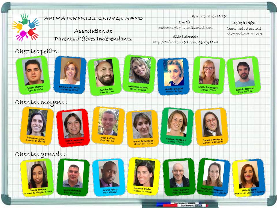 Maternelle – Trombinoscope API – API George Sand