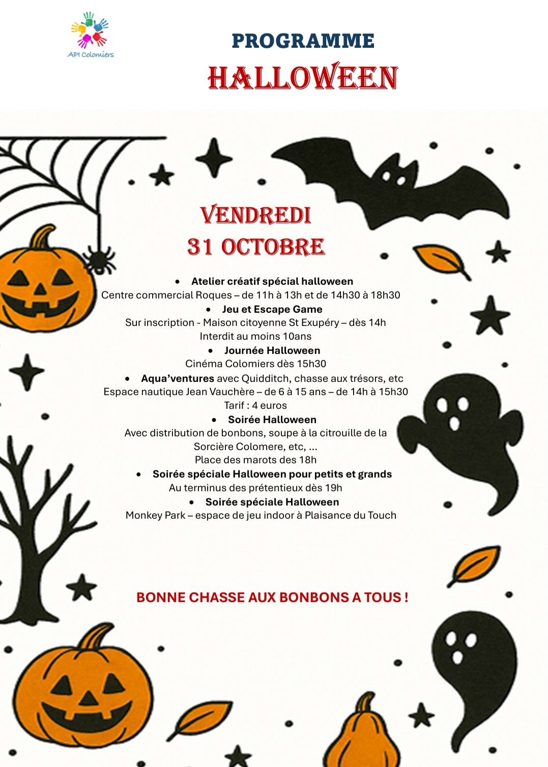 Programme Spécial Halloween – API Lucie Aubrac